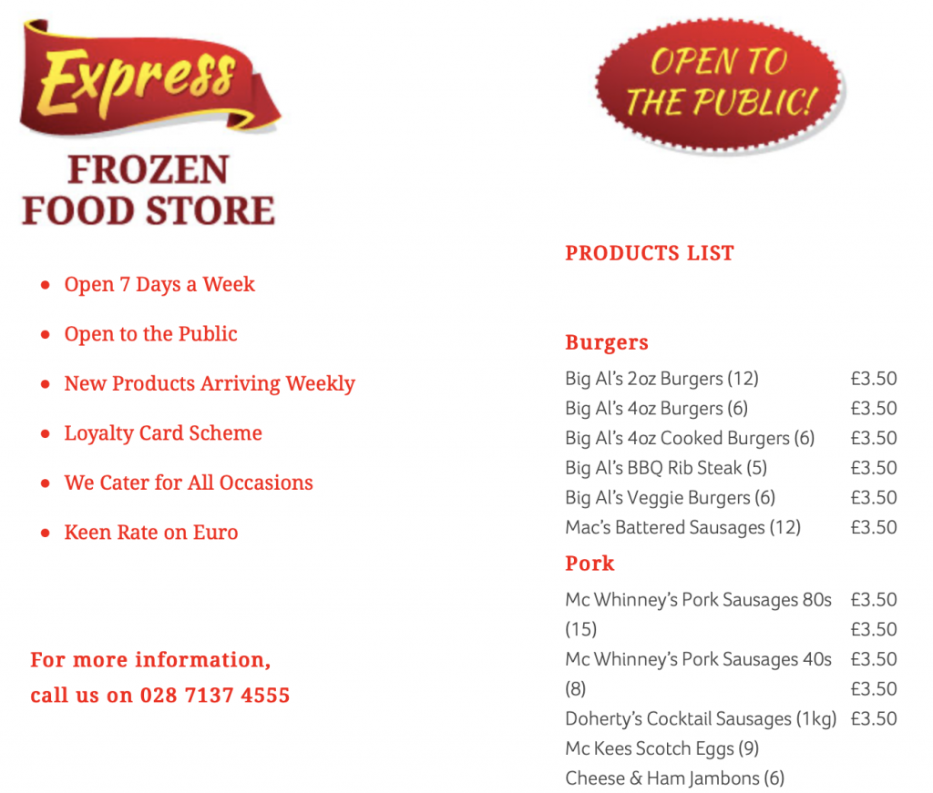 Retail - Express Foods NI