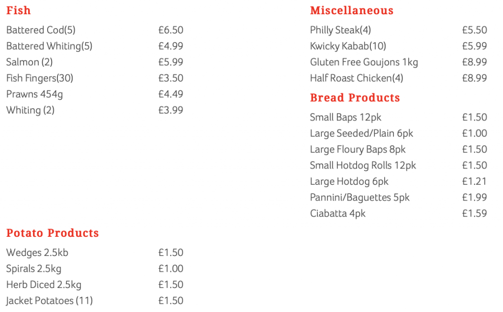 Retail - Express Foods NI